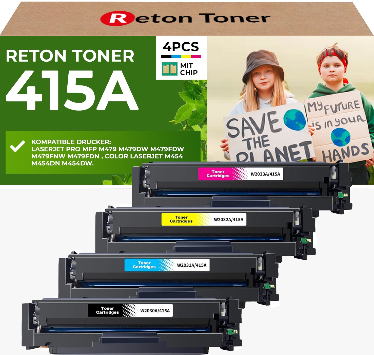 Fachgerecht aufbereiteter HP 415A Toner Multipack